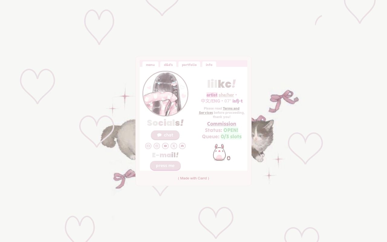 lil commission card!